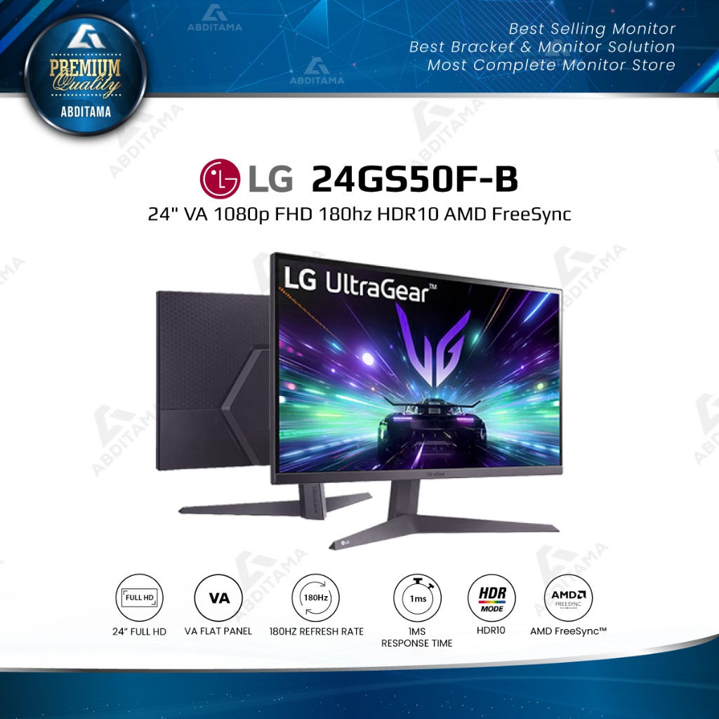 Jual Monitor LED UltraGear LG 24GS50F-B 24" 1080p FHD 180hz HDMI 2.0x2 ...
