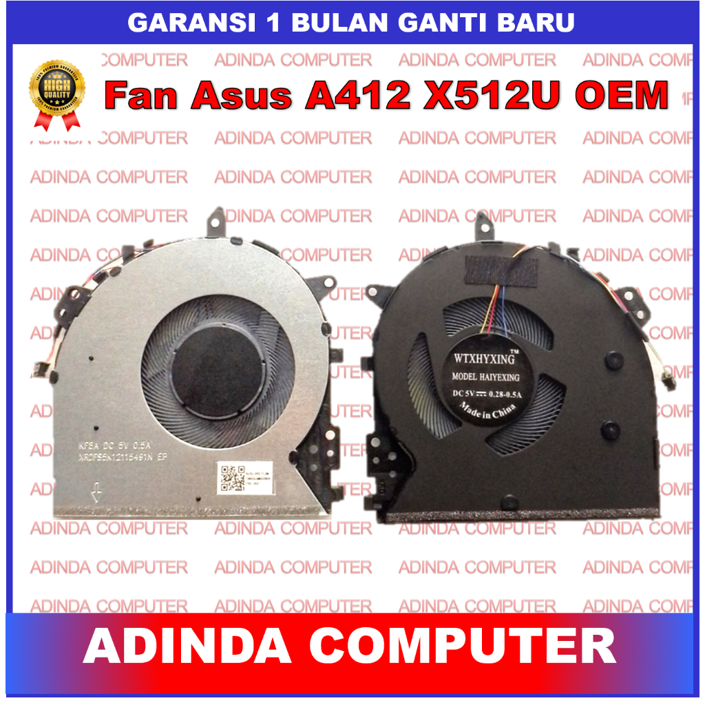 Jual Fan Asus Vivobook X412 X512U A412D A412DA A412DK A412F A412FA ...