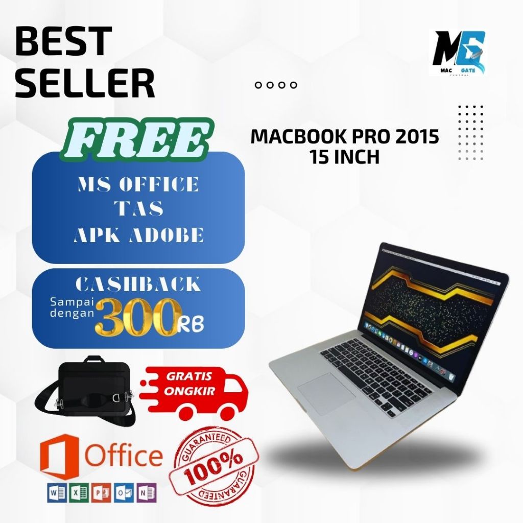 Jual MACBOOK PRO RETINA 2015 15 INCH RAM 16 SSD 128/256/512 GB INTEL ...