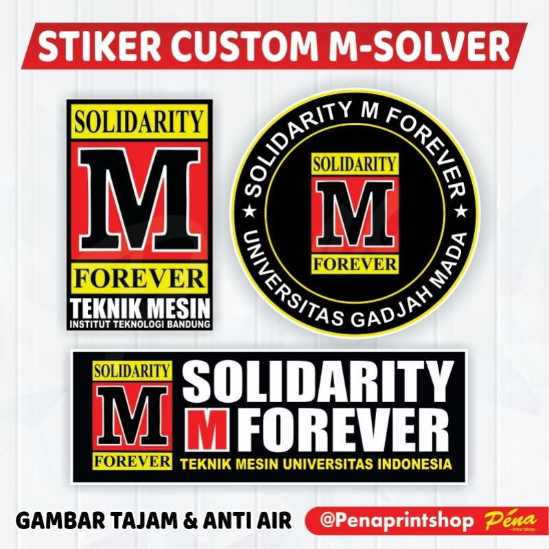 Jual Stiker Solidarity M Forever Custom / Custom M Solver / Teknik ...