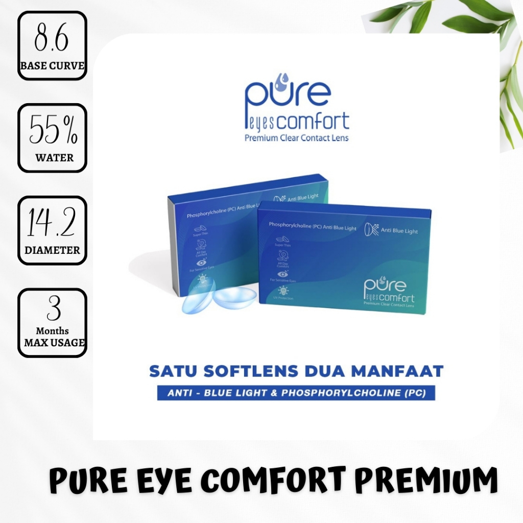 Jual SOFTLENS PREMIUM CLEAR PURE EYES COMFORT | PHOSPHORYLCHOLINE ANTI ...