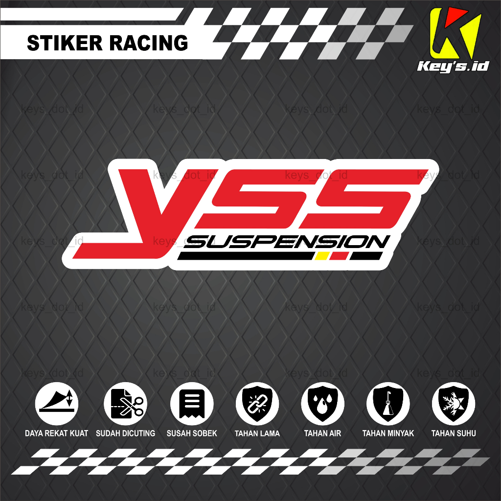 Jual STIKER RACINNG YSS SUSPENSION, STICKER YSS RACING ANTI AIR SUDAH DICUTTING | Shopee Indonesia