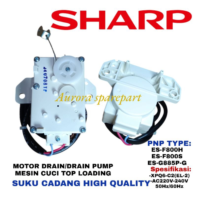 Jual Motor drain pump pnp mesin cuci Sharp TOP LOADING TYPE:ES-F800H/ES ...