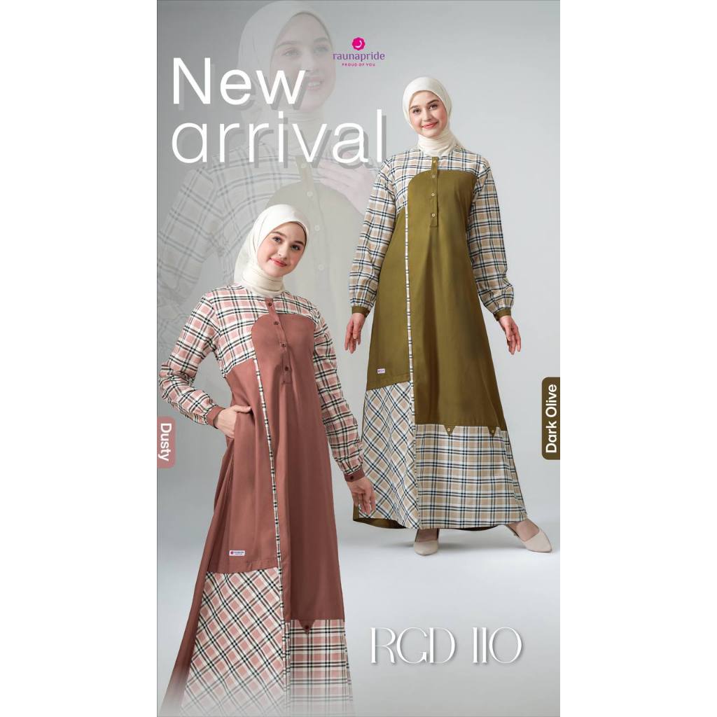 Jual Gamis Rauna RGD110 Gamis Dewasa gamis Simple Busui ORI 100% by ...