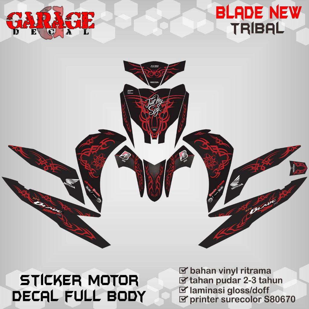 Jual Decal Blade 125 New Full Body Stiker Blade 125 New Full Body ...