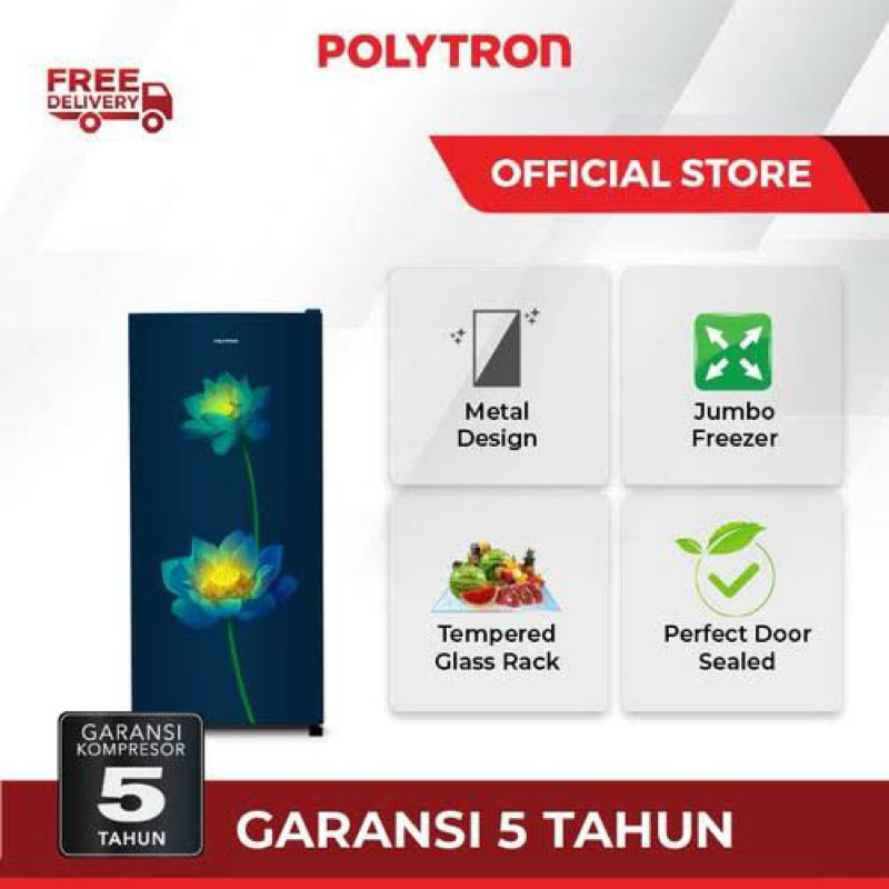 Jual Kulkas 1 Pintu Polytron 170 Liter PRB-177PR | Shopee Indonesia