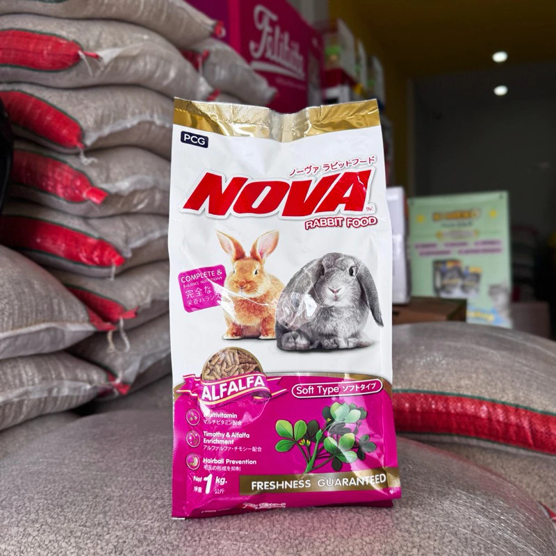 Jual NOVA RABBIT ALFALFA SOFT TYPE 1kg - Makanan Kelinci Premium ...
