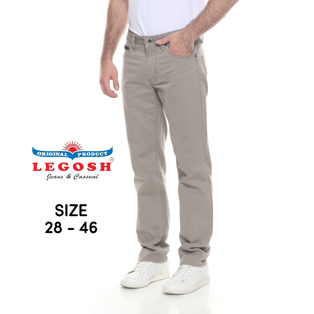 Jual LEGOSH JEANS Celana Panjang Kanvas Reguler Fit Bahan Original ...