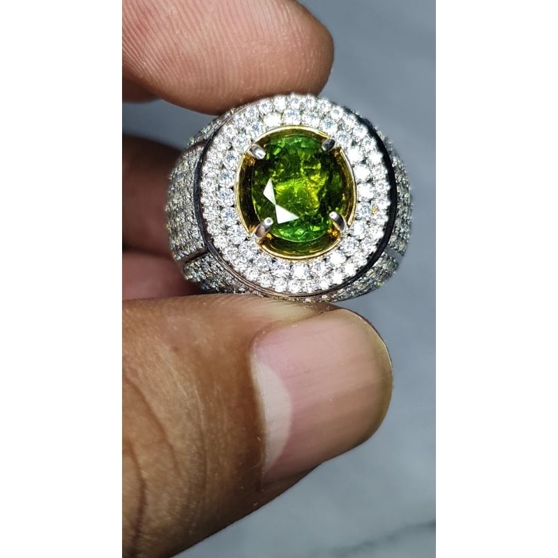 Jual NATURAL VERDELITE TURMALINE RING PERAK CUSTEM | Shopee Indonesia