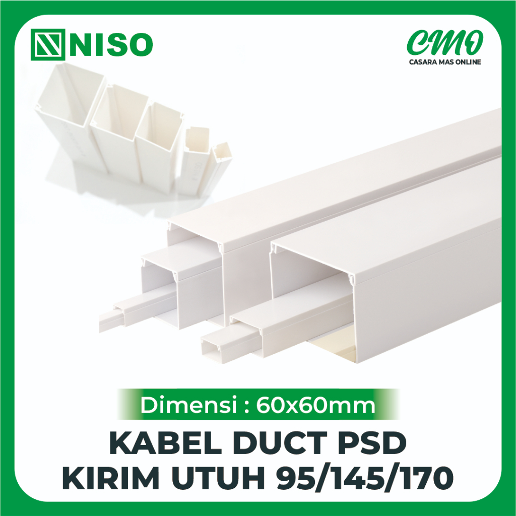 Jual Kabel duct PSD NISO 60x60 mm kabel duct tray pelindung kabel | Shopee Indonesia