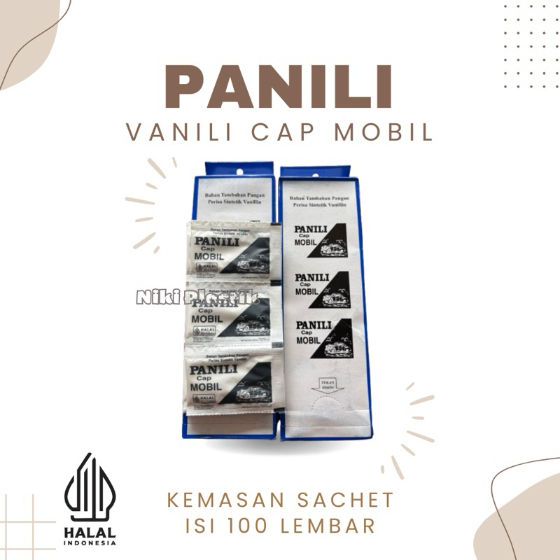 Jual Panili / Vanili Cap Mobil Kemasan Sachet Isi 100 Lembar | Shopee ...