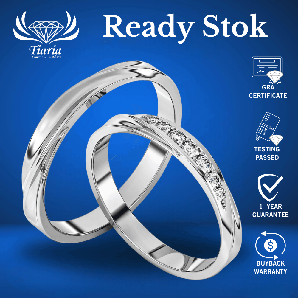 Jual Cincin Titanium Silver 950 Lapis Emas 18K Garansi Anti Karat ...