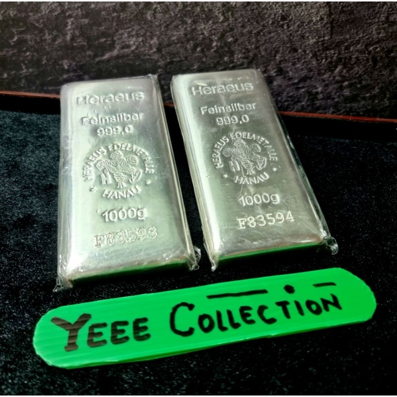 Jual Perak Batangan Heraeus 1 kg 1000 Gram - Silver Bar Murni | Shopee ...