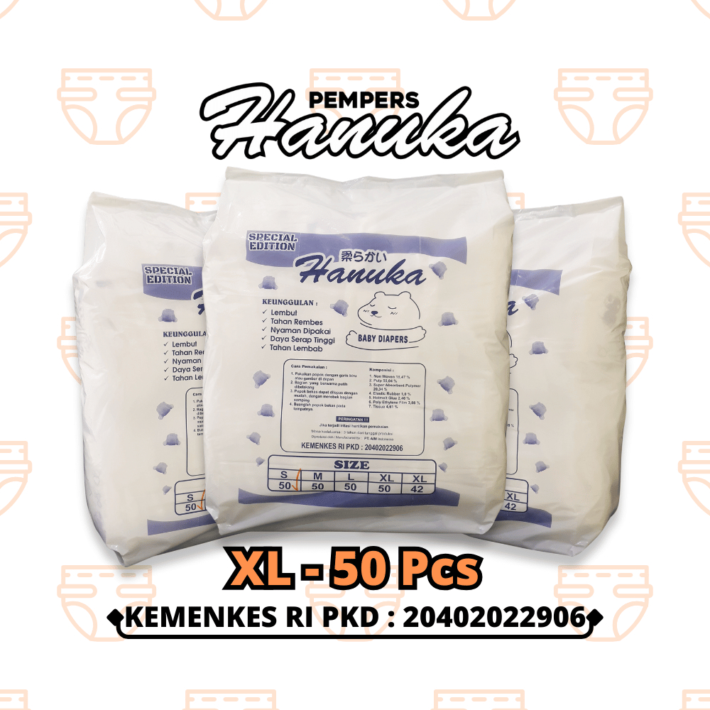 Jual Pempers Hanuka Special Edition Baby Diapers XL-50 Pcs | Shopee ...