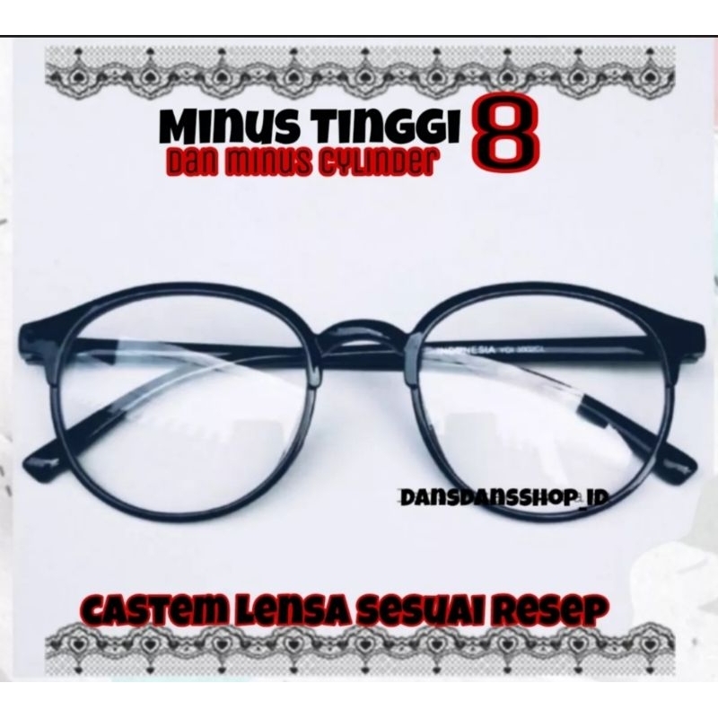 Jual KACAMATA MINUS/RABUN JAUH BISA CASTEM MIN CYLINDER KANAN KIRI BEDA ...