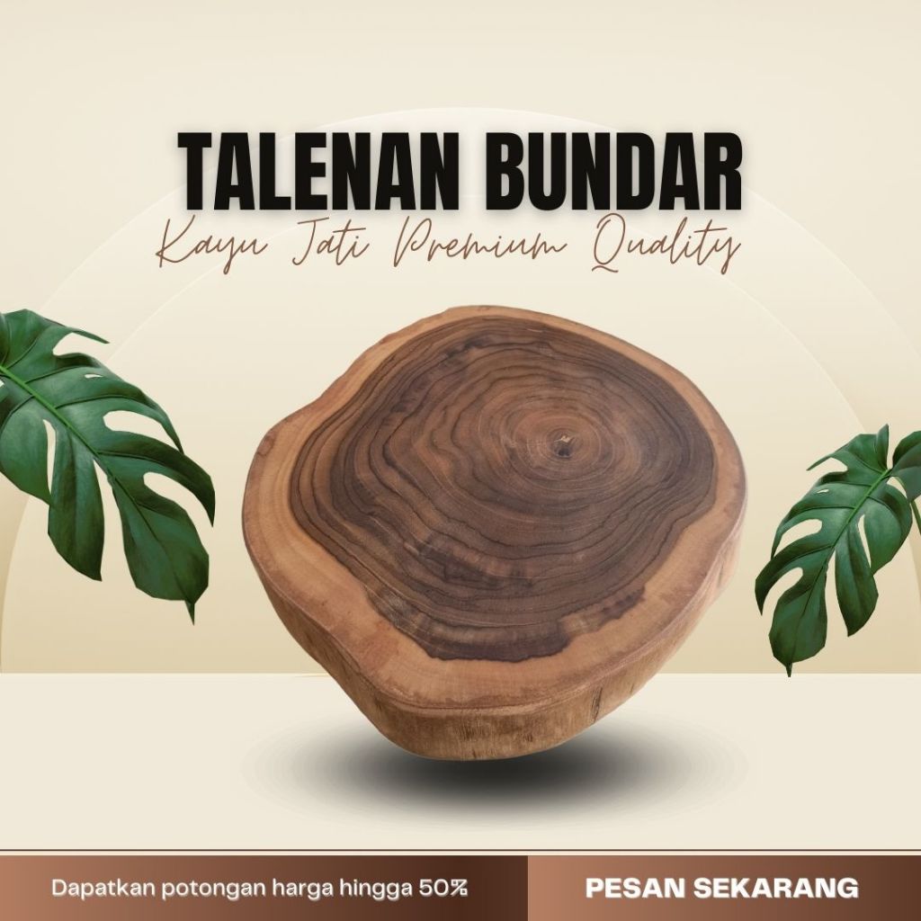 Jual BSJ Talenan Daging Sapi Kayu Jati ukuran 30 - 40 cm tebal 5 cm ...