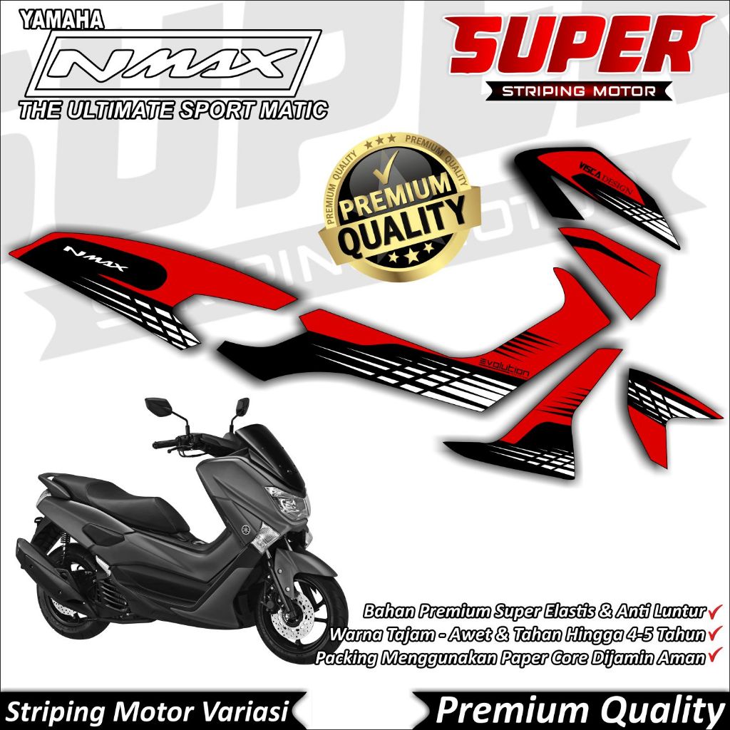 Jual Stiker Nmax Old Anti Luntur keren Striping Nmax Old Striping ...