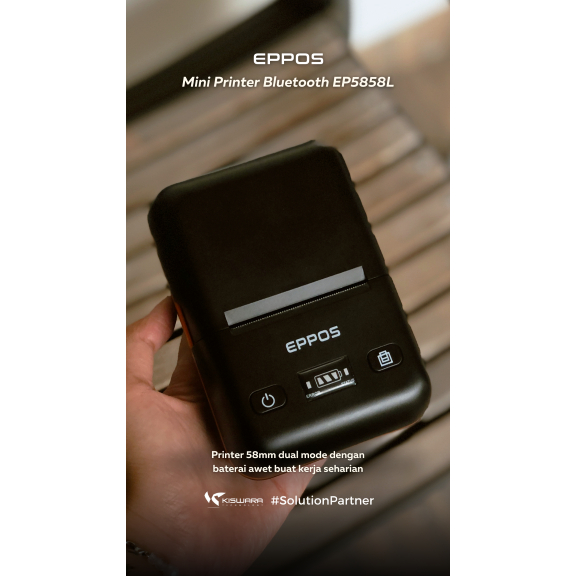 Jual Printer Bluetooth Thermal 58mm EPPOS EP5858L [Dual Mode Cetak Resi & Nota] | Shopee Indonesia