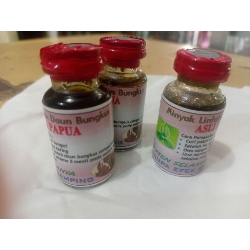 Jual Minyak daun bungkus papua asli/oil daun bungkus/minyak daun ...