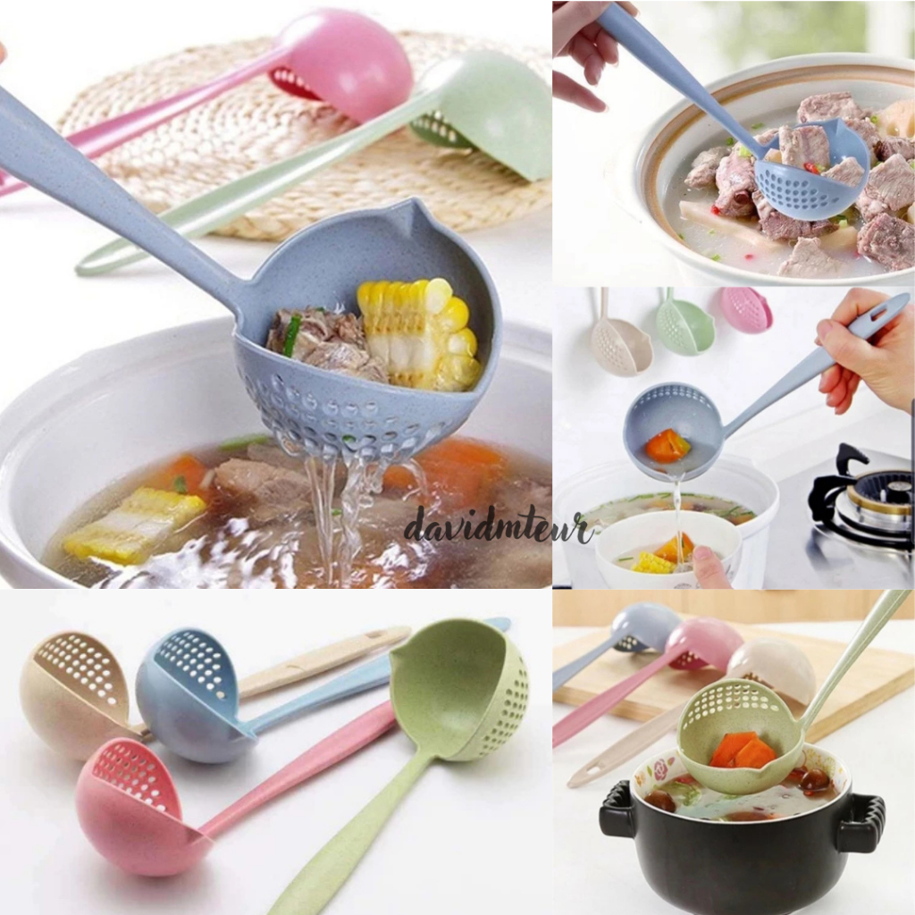 Jual Sendok sayur / Centong Kuah Sop 2 in 1 Sendok Saring Sayur ...