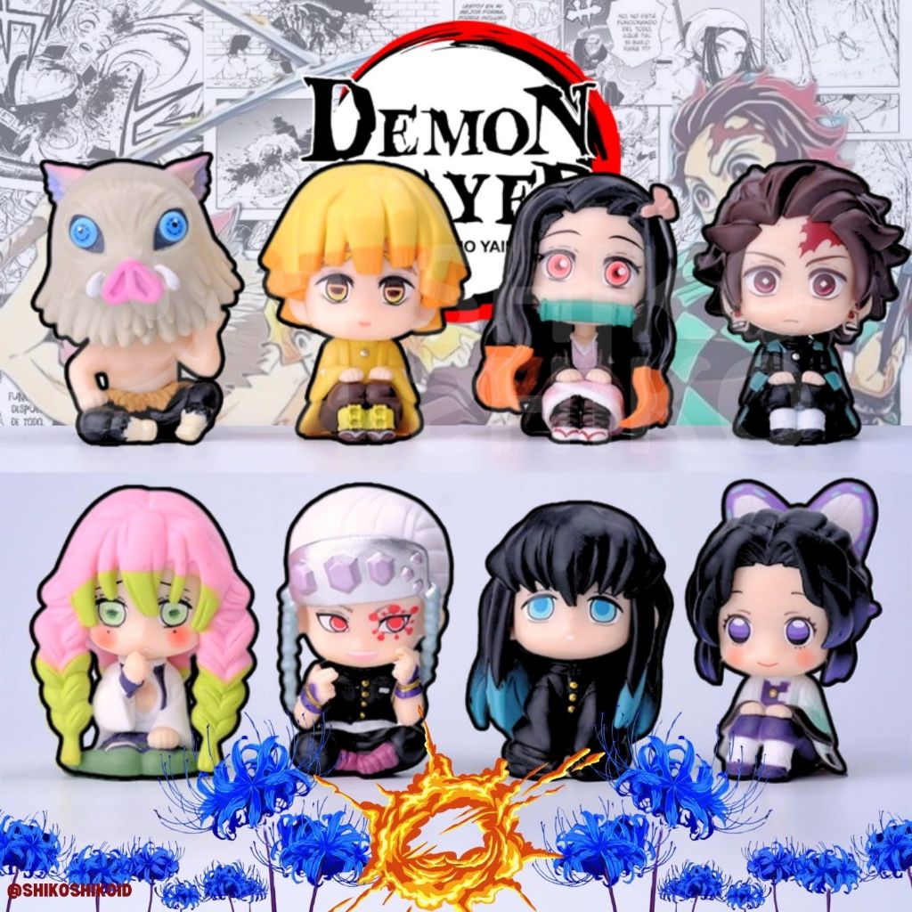 Jual FGCds Figure Chibi Kimetsu no Yaiba Duduk Sitting Blind Box Action ...