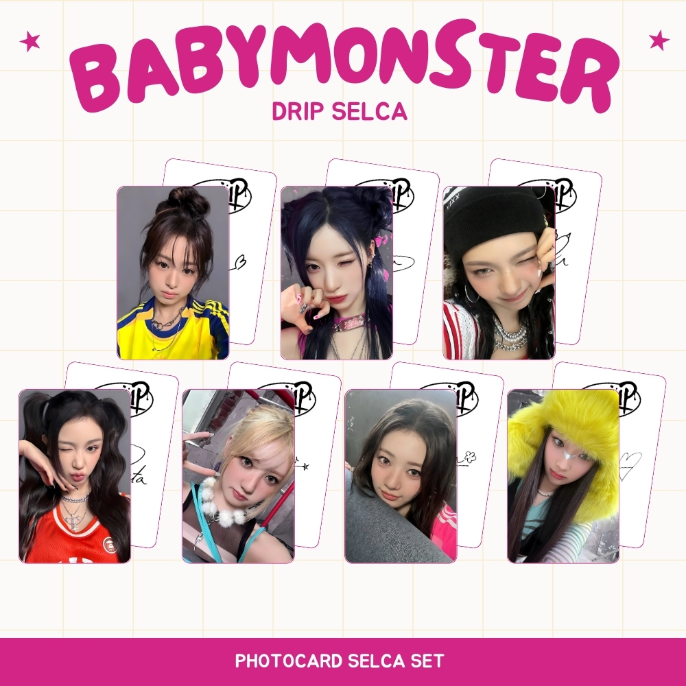 Jual PHOTOCARD BABYMONSTER SELCA DRIP & SHEESH 2SISI (ISI 5 PCS + LAMINASI 2 SISI) TANDA TANGAN ...