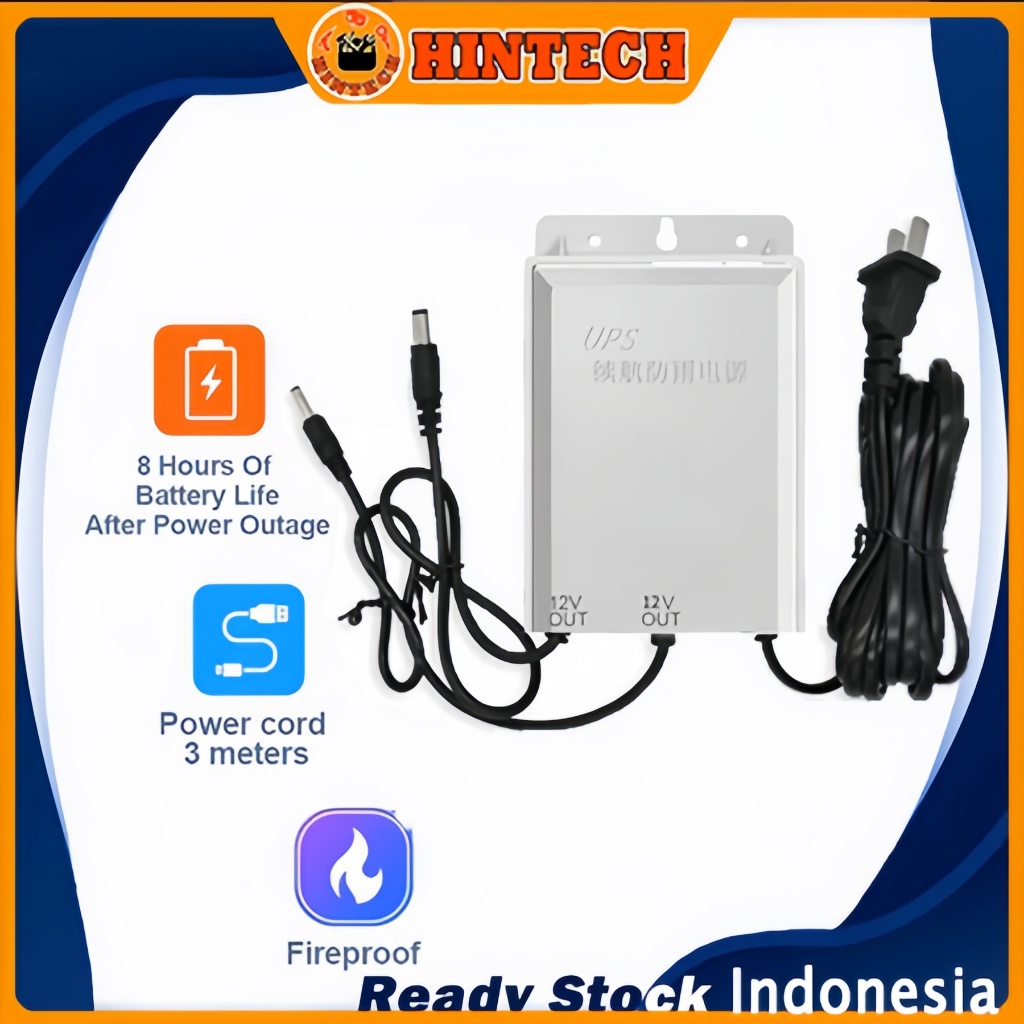 Jual 12V+12V UPS mini 12v untuk wifi / router UPS 5400mah Catu Daya ...