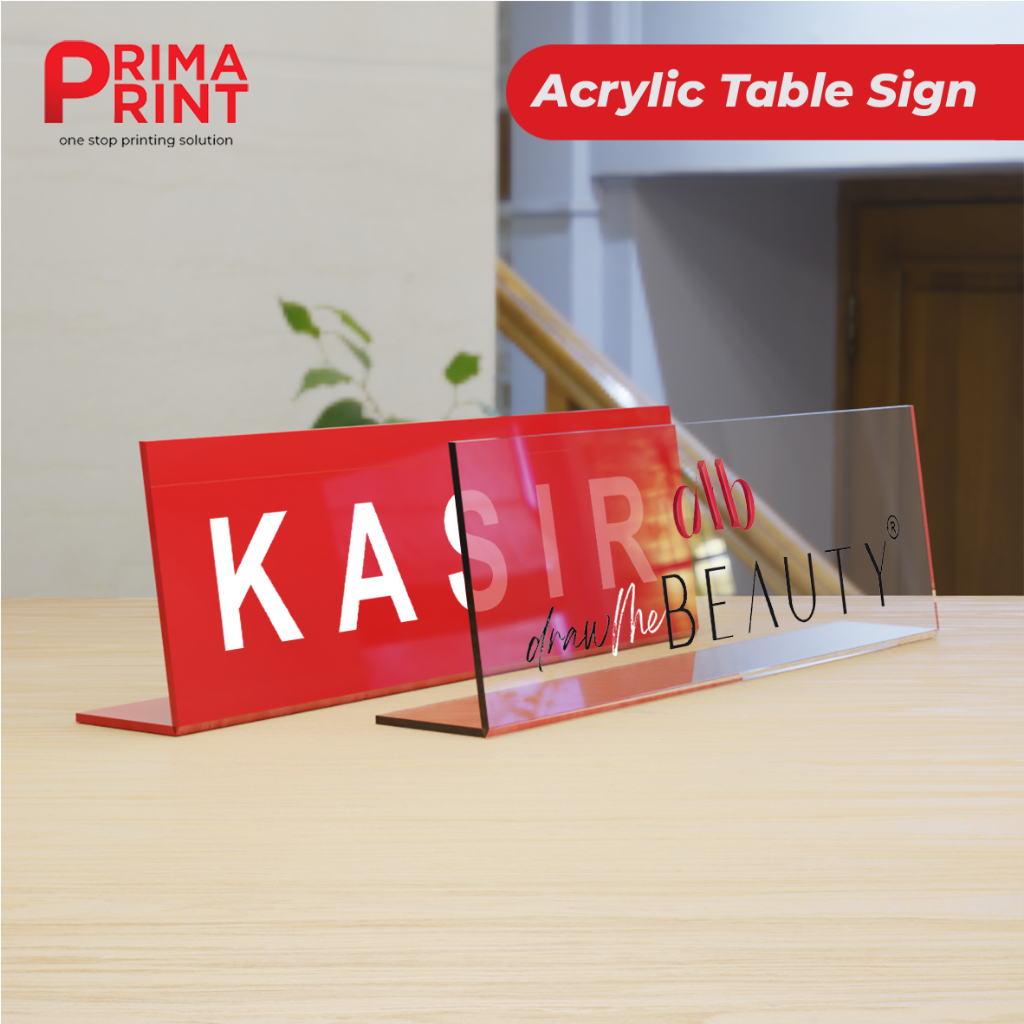 Jual Papan Meja Kasir Akrilik Tekuk Premium I Akrilik Stand Cashier ...