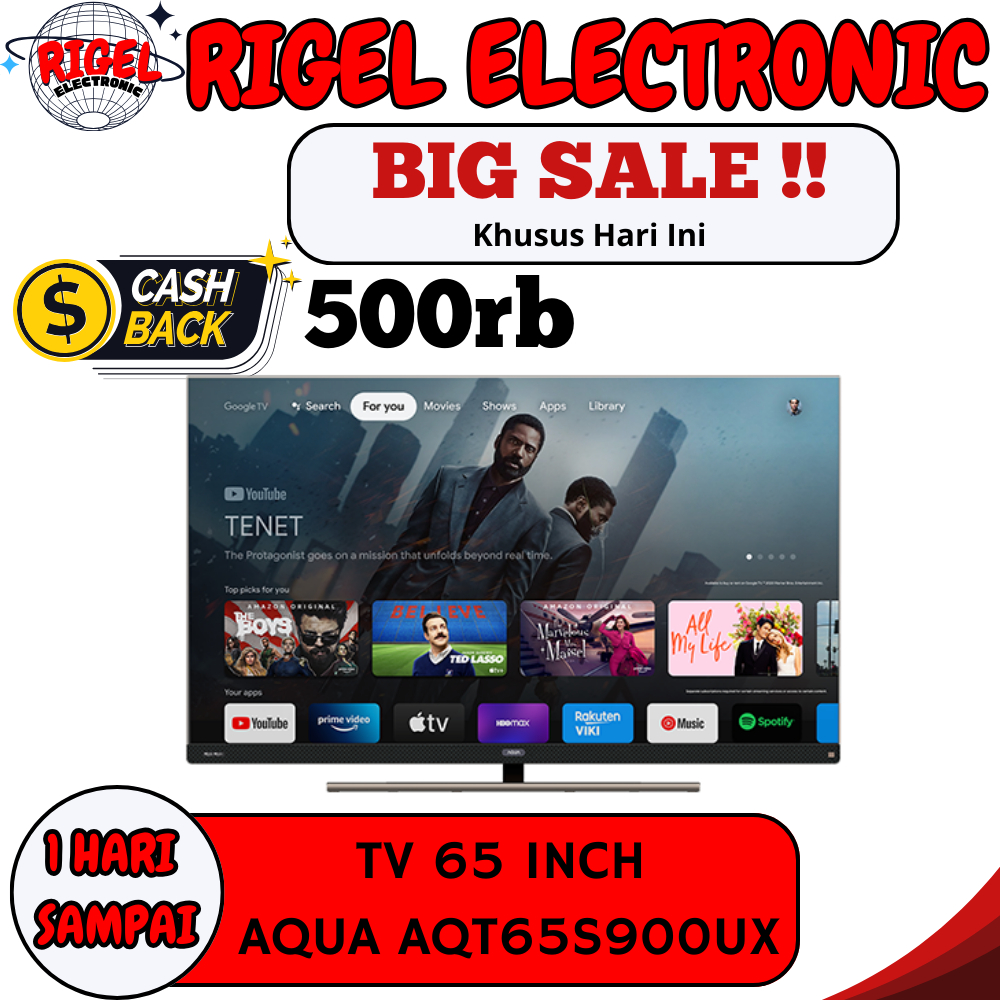 Jual QLED AQUA AQT65S900UX SMART 65 INCH DOLBY ATMOS 120HZ | Shopee ...