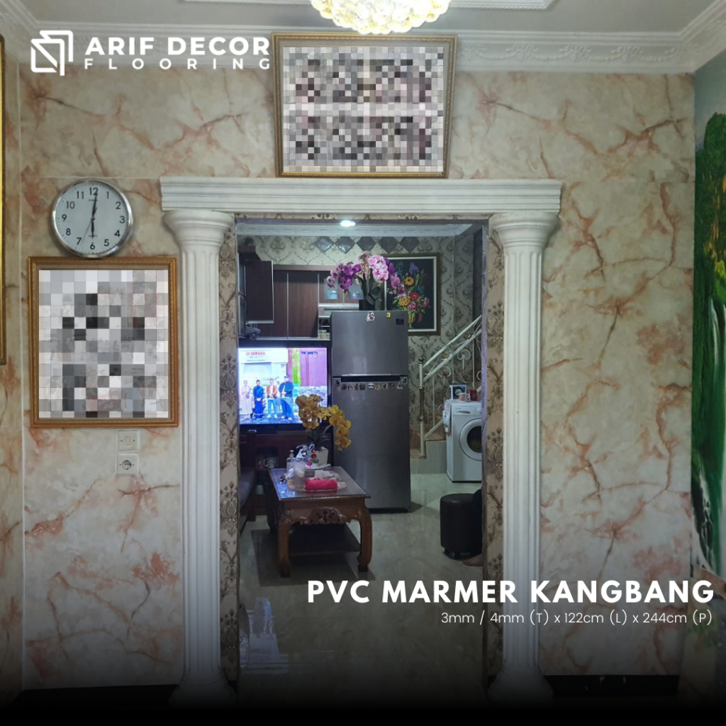 Jual PVC Marmer KANGBANG Dekorasi Dinding Panel WPC PVC Board tebal 3mm ...