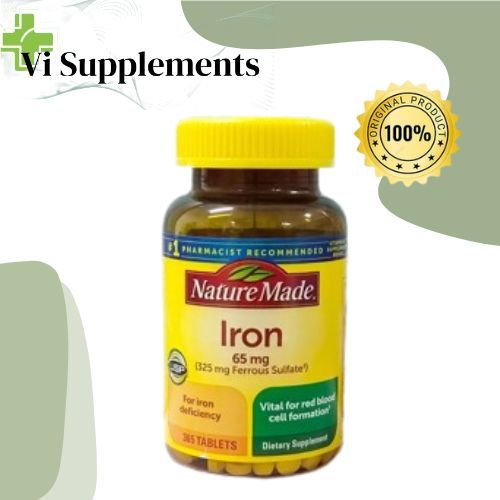 Jual VI SUPPLEMENTS - Nature Made Iron 65mg isi 365 Tablets | Shopee ...