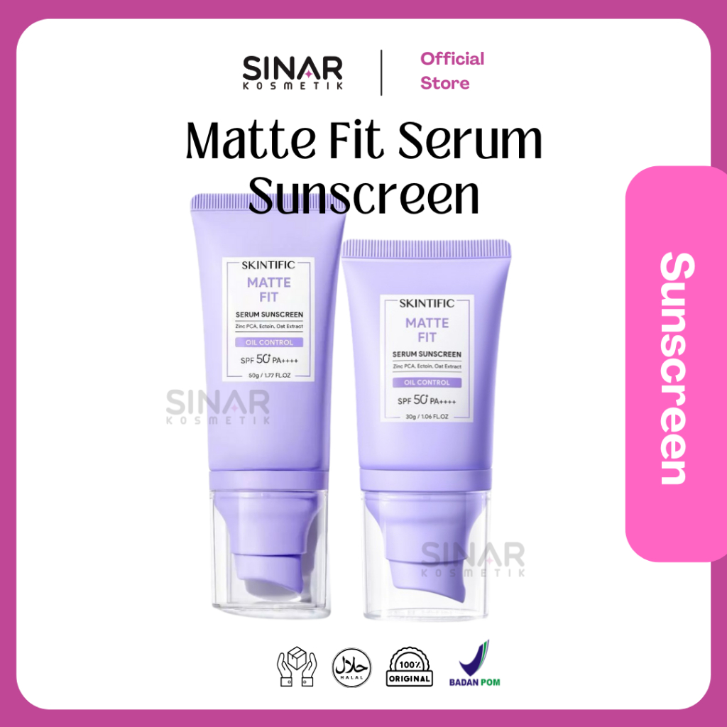 Jual [New Launch] SKINTIFIC - Matte Fit Serum Sunscreen 30g SPF50+ PA ...