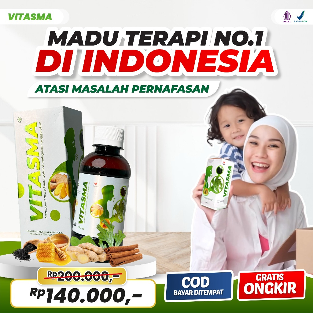 Jual Vitasma - Madu Herbal Mengobati Asma Sesak Nafas & Batuk Paket 1 ...