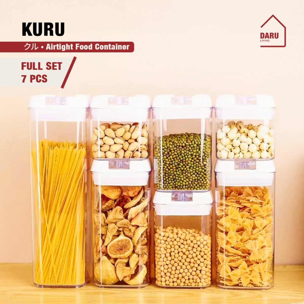 Jual 【DARU】 KURU Fullset - Toples Kotak Snack Kedap Udara / Penyimpanan ...