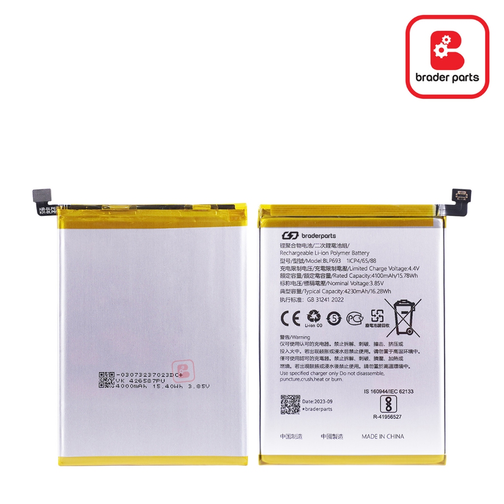 Jual BraderParts Baterai Battery BPBT-G02-000528 untuk Model 3 BLP693 ...