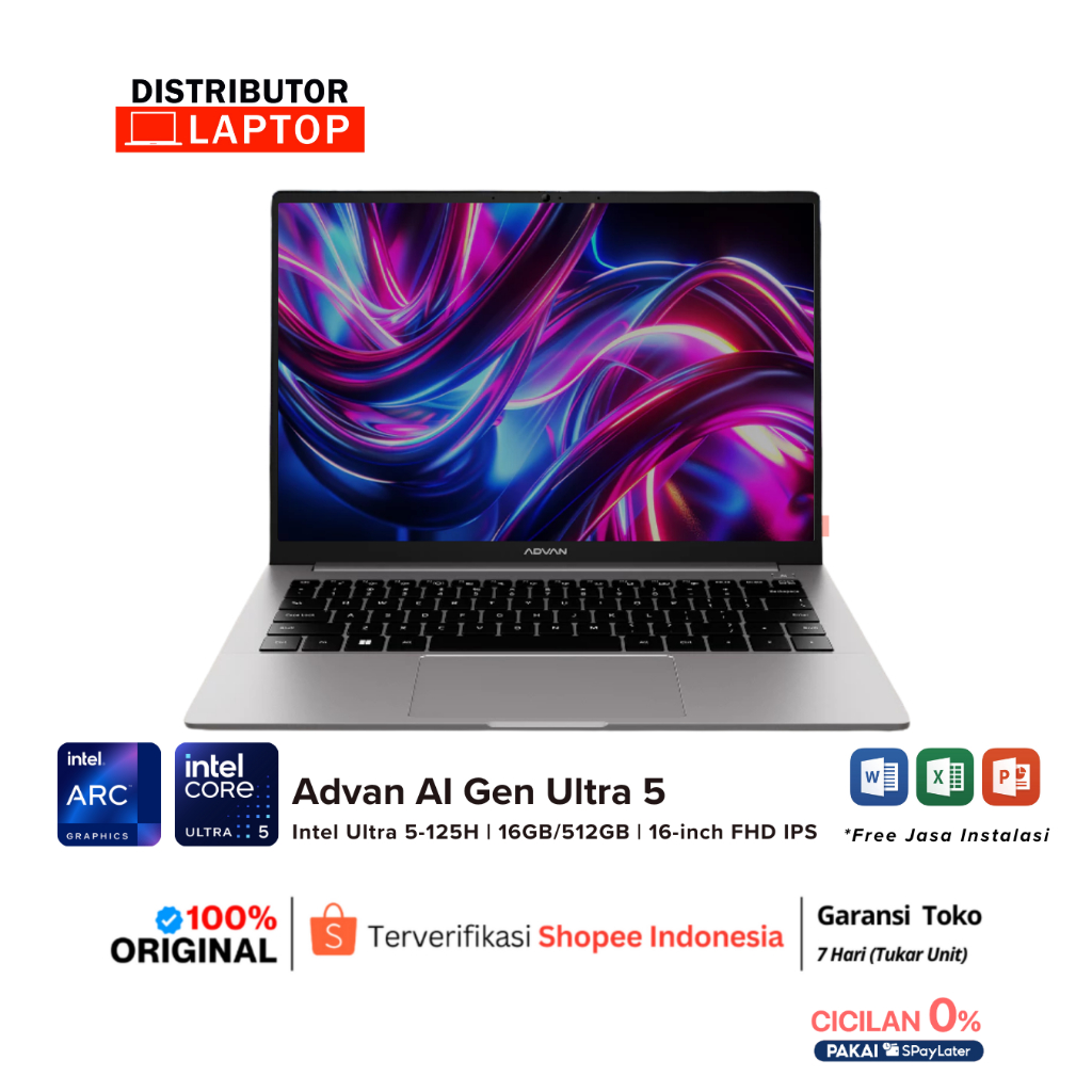 Jual ADVAN AI Gen Ultra With Ai 14'' Ultra 5 125H 16GB 512GB IPS ...