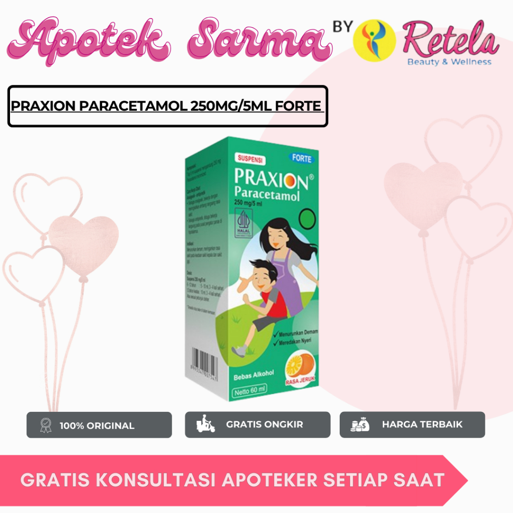 Jual PRAXION PARACETAMOL 250MG/5ML FORTE 60ML | Shopee Indonesia