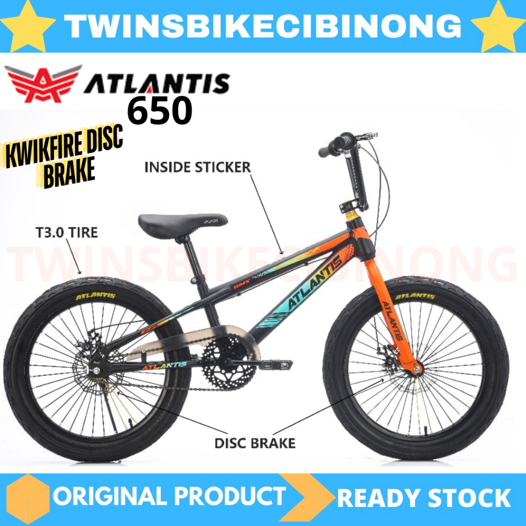 Jual Sepeda Bmx 20 Atlantis 650 KWIKFIRE DISC BRAKE NEW 2025 | Shopee ...