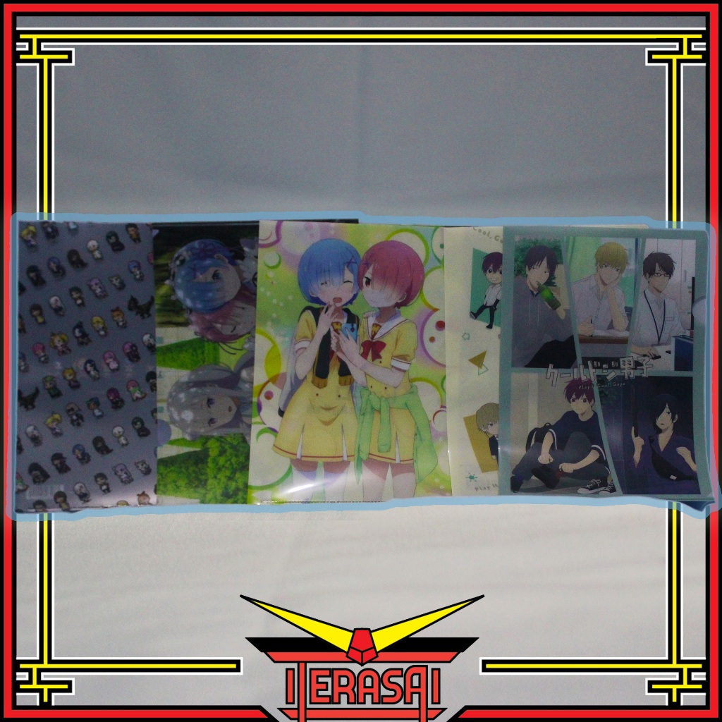 Jual Sleeve A4 Anime Play it cool, guys & Re:Zero (Map ukuran A4 Anime ...