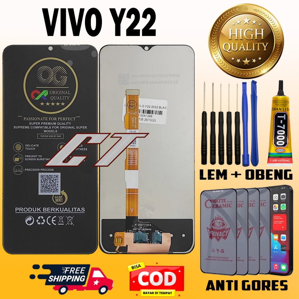 Jual LCD TOUCHSCREEN VIVO Y22 LAYAR SENTUH ORIGINAL ORI ALL MEREK ...