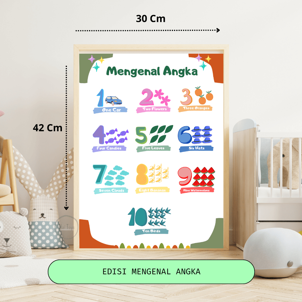 Jual HAI TOYS - Poster Belajar anak Edisi Mengenal Angka. Poster ...