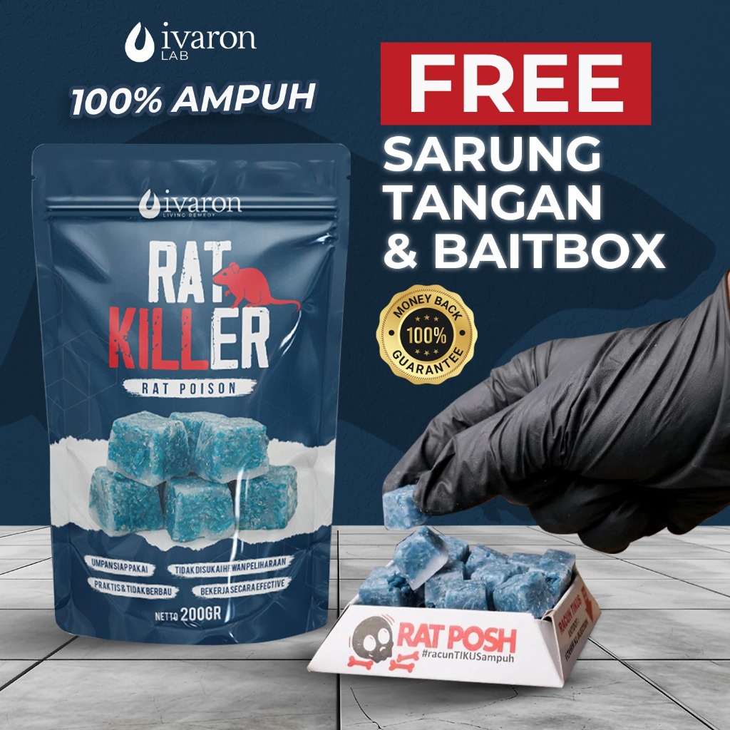 Jual RB PAKET 1 IVARON COMBO RAT REPELLENT & RAT KILLER PEMBASMI TIKUS ...