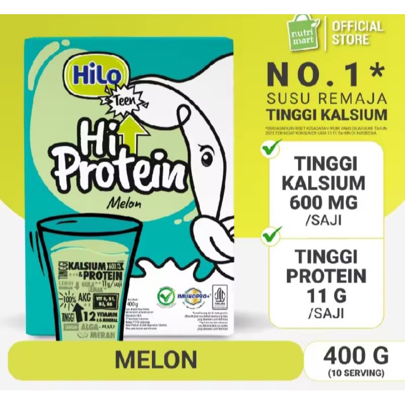 Jual HiLo Teen HI PROTEIN Melon 400g – Susu Tinggi Protein & Tinggi ...