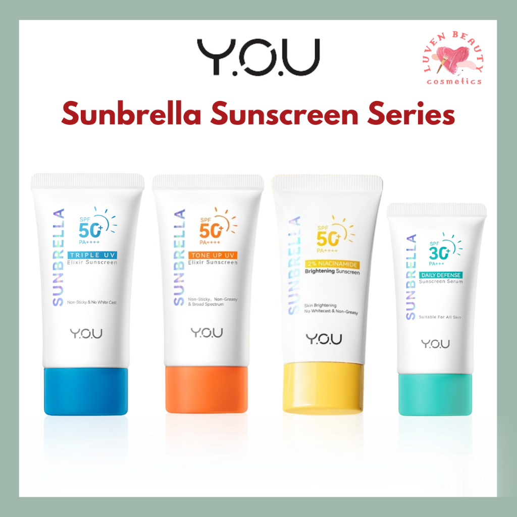 Jual YOU Sunbrella Sunscreen Series SPF50 PA++++ | Triple UV Elixir | Tone Up | Daily Defence ...