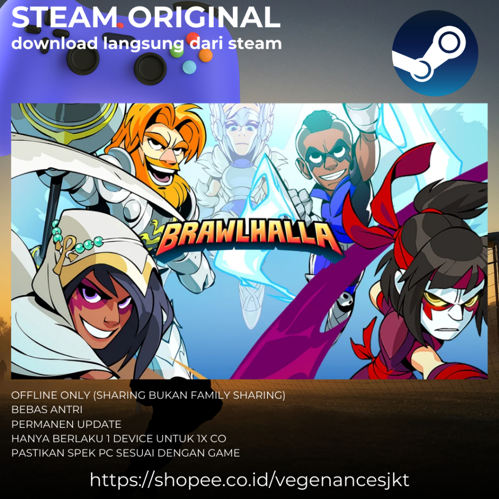 Jual Brawlhalla All Legends + DLC Current and Future PC Game Sharing ...