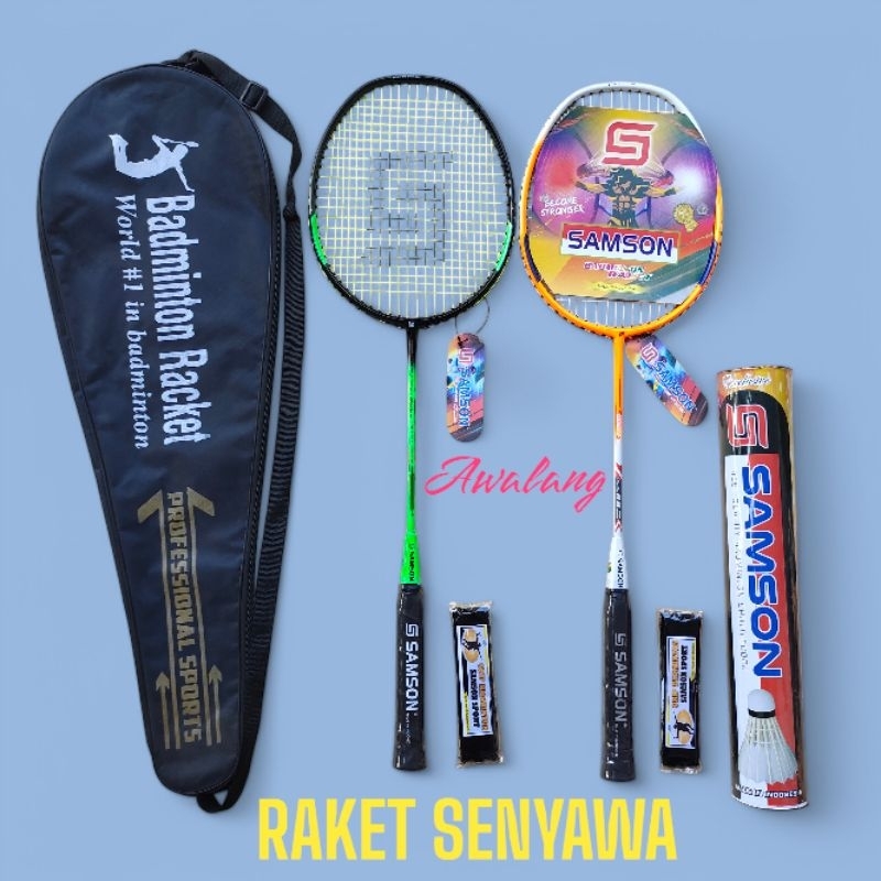 Jual PROMO Raket badminton senyawa berlogo PBSI raket grip tas kok ...