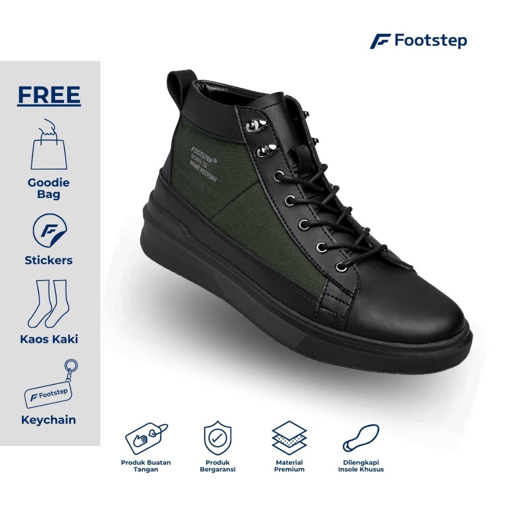 Jual KODE Y96W Footstep Footwear Sepatu Pria Boots Phantom Army ...