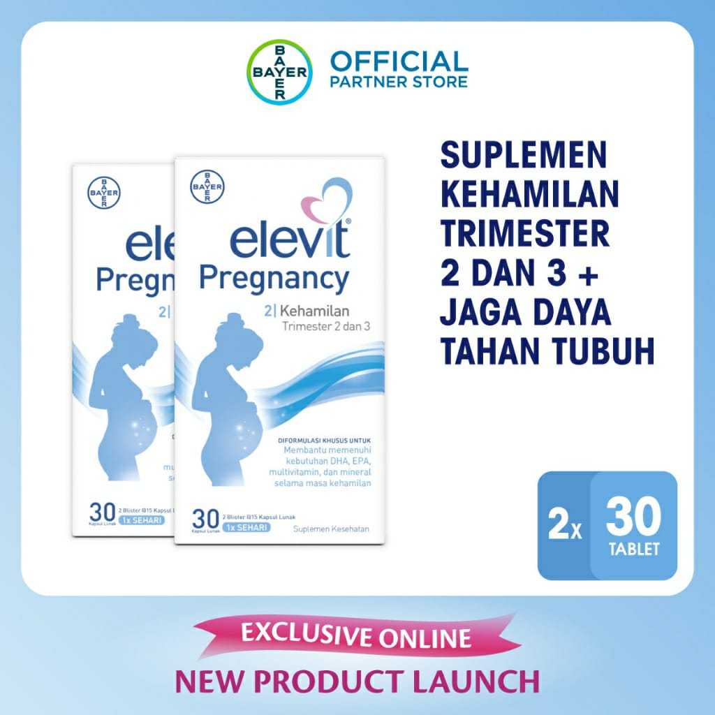 Jual ELEVIT PREGNANCY 30 KAPSUL LUNAK | Suplemen Kehamilan Trimester 2 ...