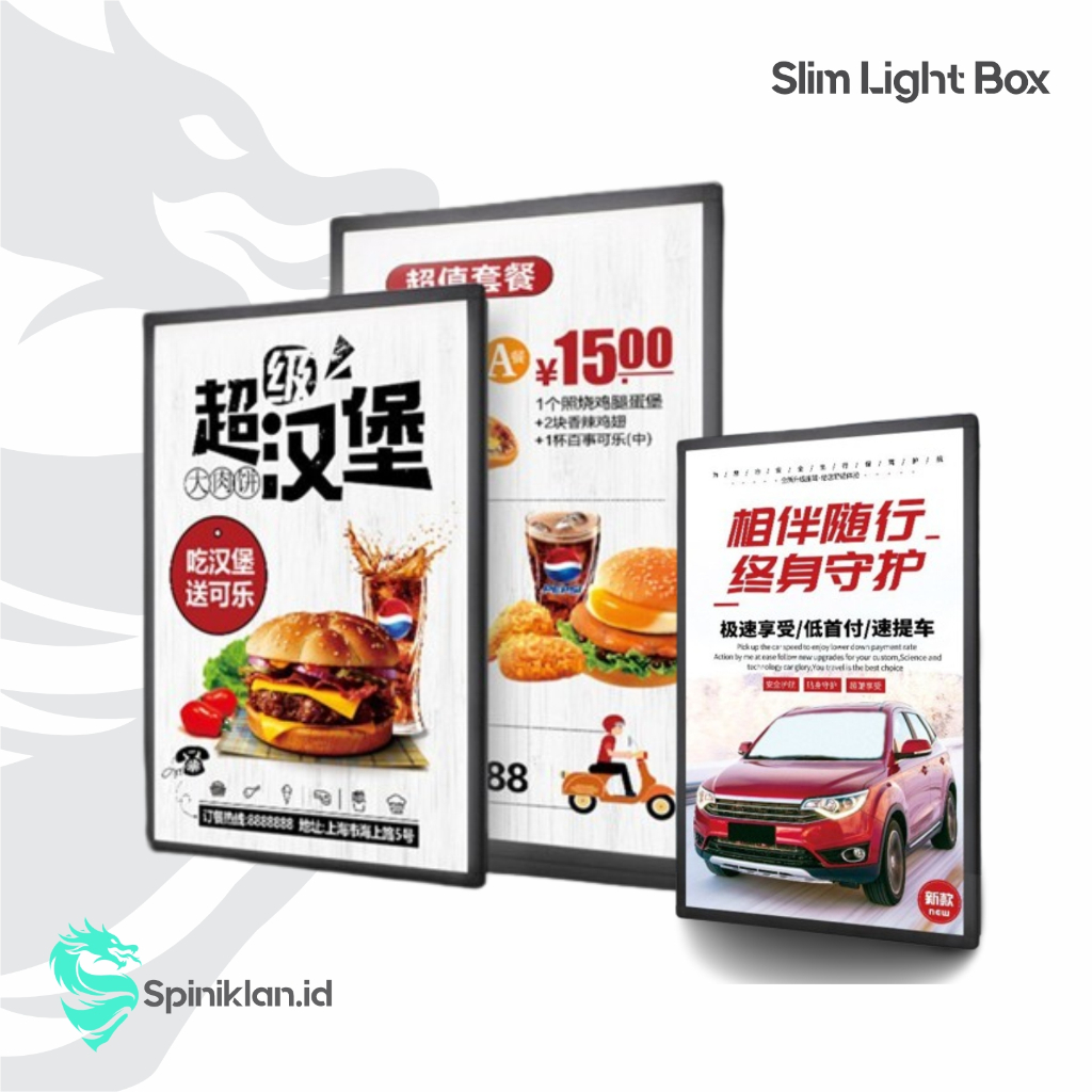 Jual Slim Light Box KACA/Slim Light Box/Slim Glass Light Box/Wall Light ...