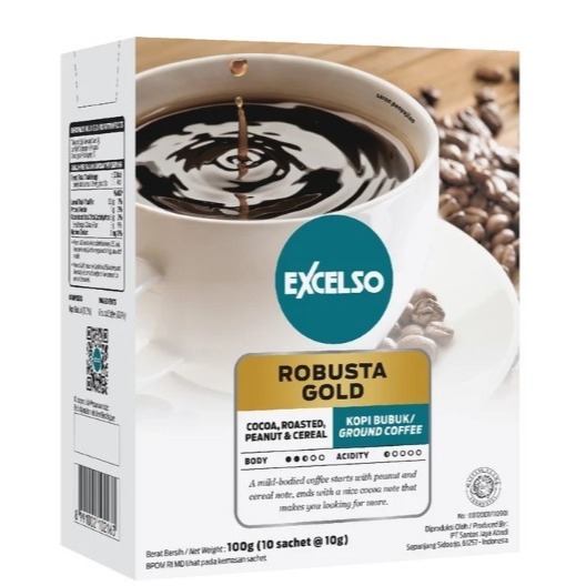 Jual EXCELSO KOPI B.ROBUSTA GOLD SC 10X10GR | Shopee Indonesia